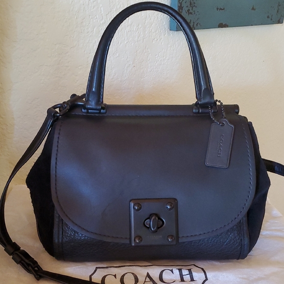Coach | Bags | Coach Drifter Carryall Bag In Matt Black With Suede ...